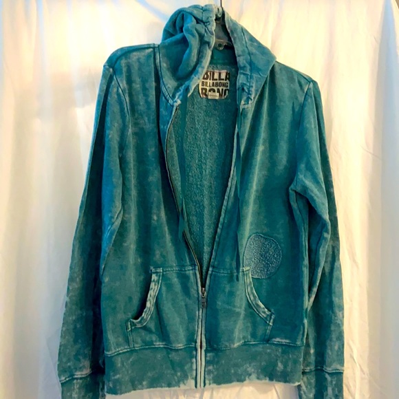 Billabong | Tops | Billabong Zip Up Hoodie Turquoise Size Large | Poshmark